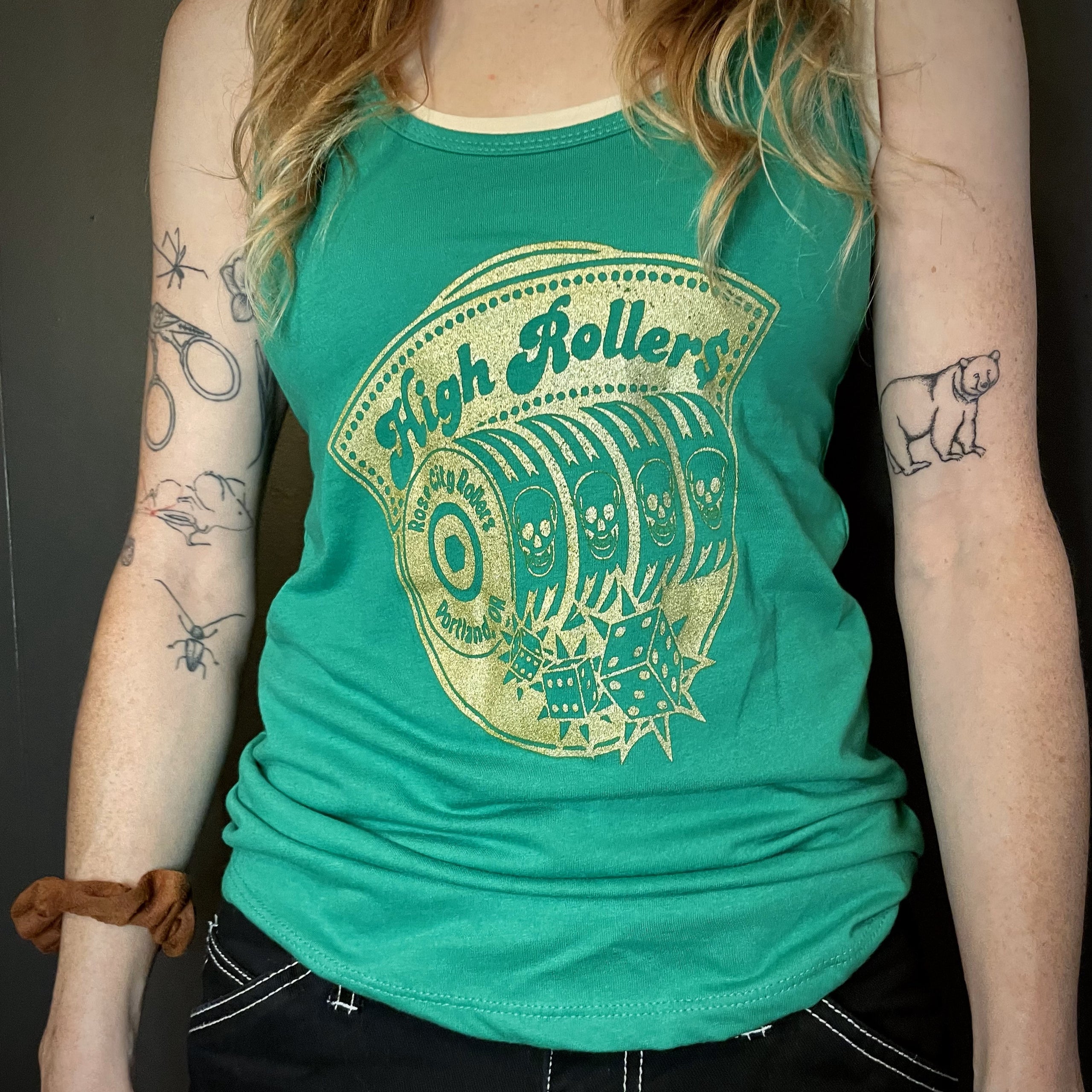 High Rollers NEW Green Logo Tank | RCR Online Store
